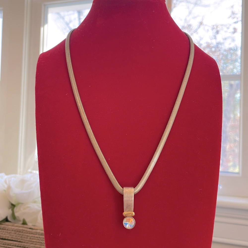 Vintage Pd Premier Designs Crown Necklace - Gem